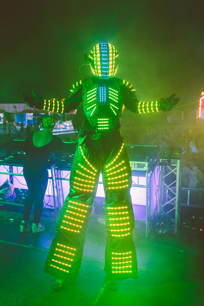 LED & Glow Acts to Hire including LED Pixel Heads, Glowbot